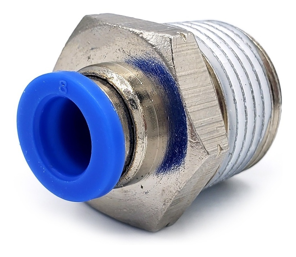 5 Pz De Conector/racor Rápido Neumático Recto 1/2 Npt X 8mm | Instrutek